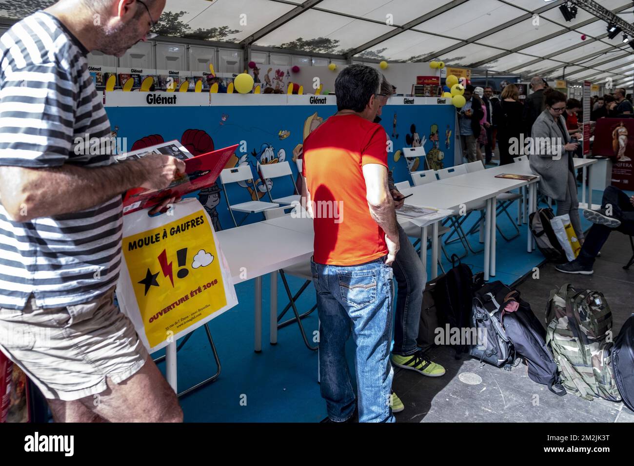 Illustration shows the ninth edition of Brussels comic strip festival ...