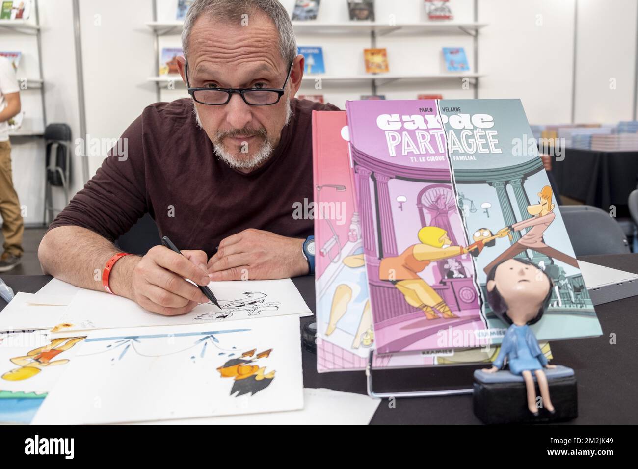 Illustration shows the ninth edition of Brussels comic strip festival ...