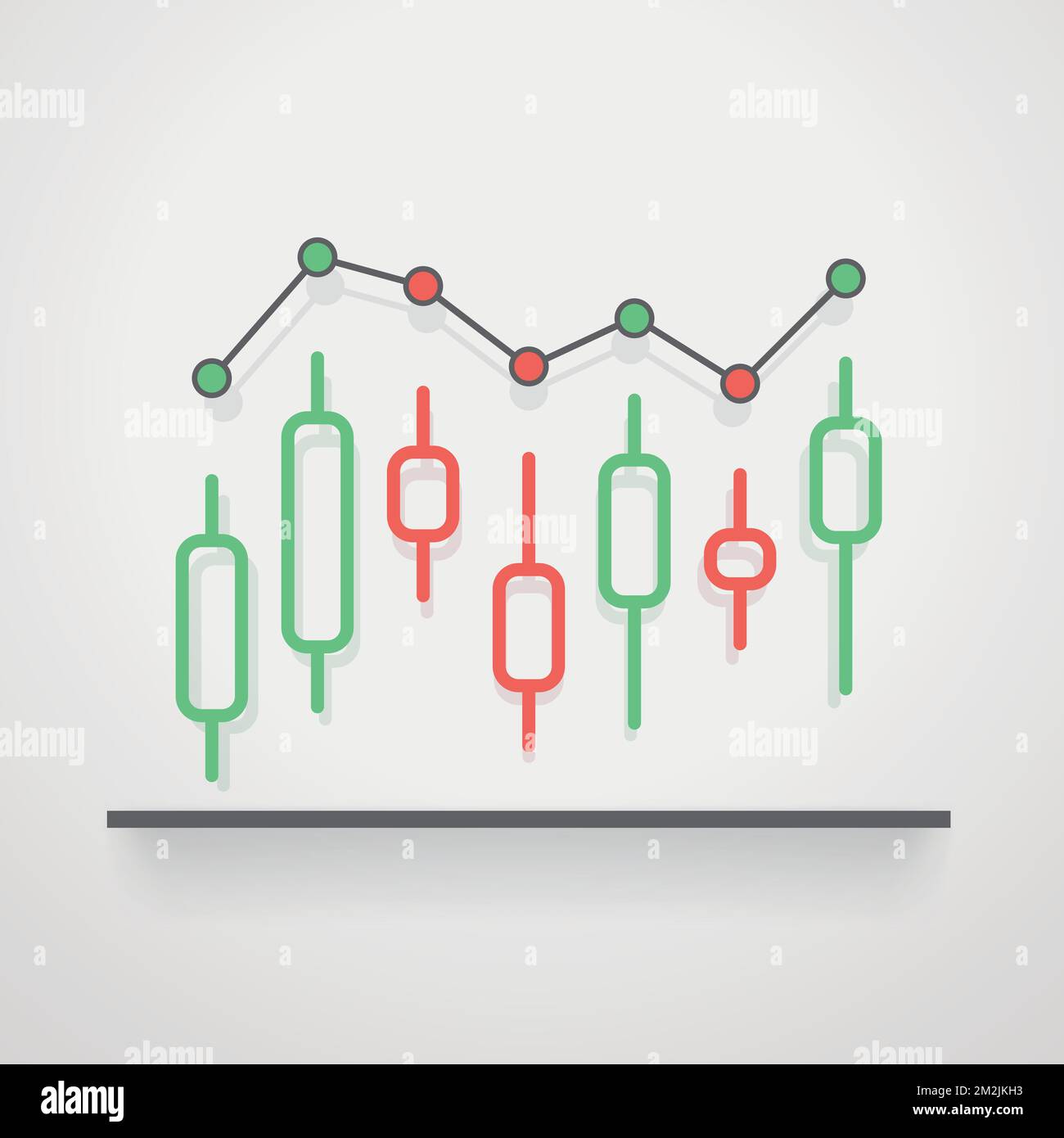 stock market flat bar graph on white Stock Vector Image & Art - Alamy