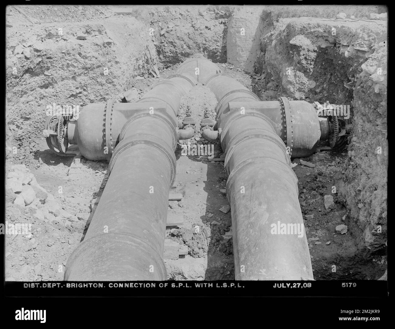 Distribution Department, supply pipe line, connection with Low Service ...