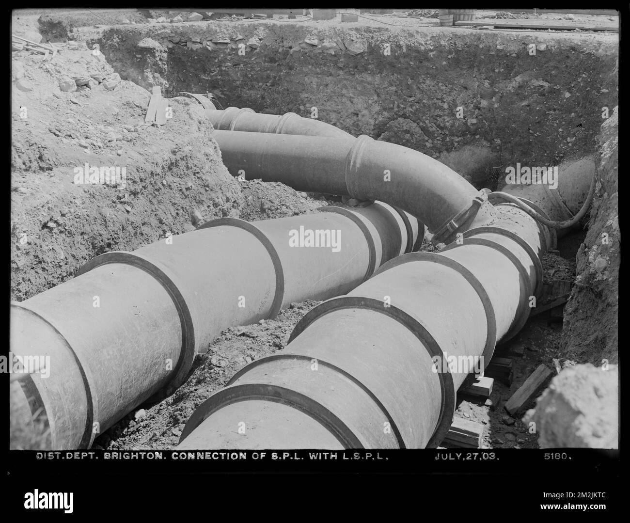 Distribution Department, supply pipe line, connection with Low Service ...