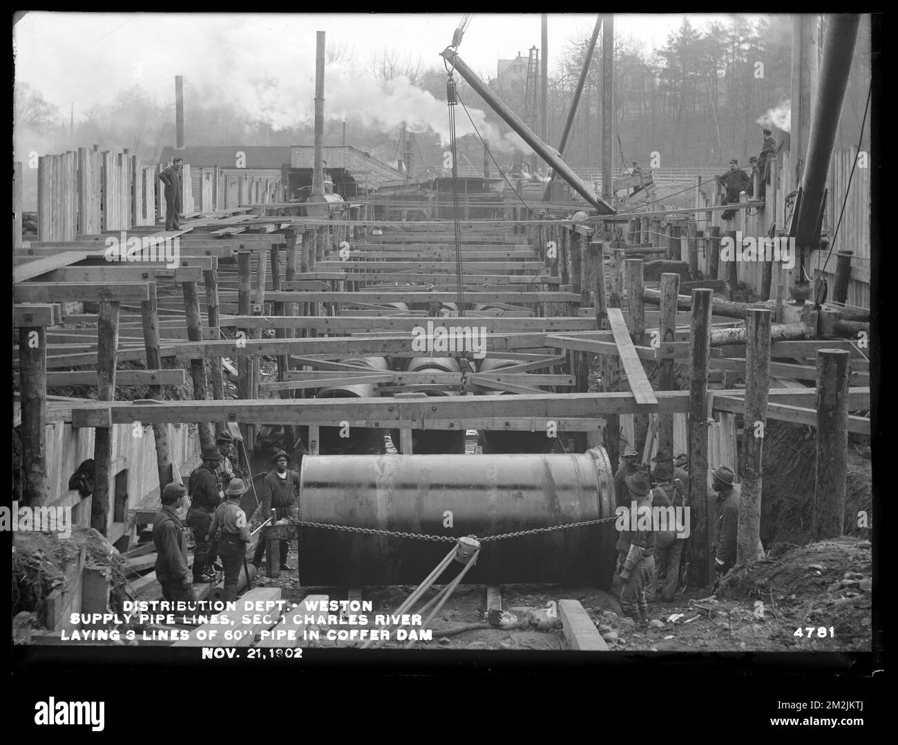 Distribution Department, supply pipe lines, Section 1, Charles River ...