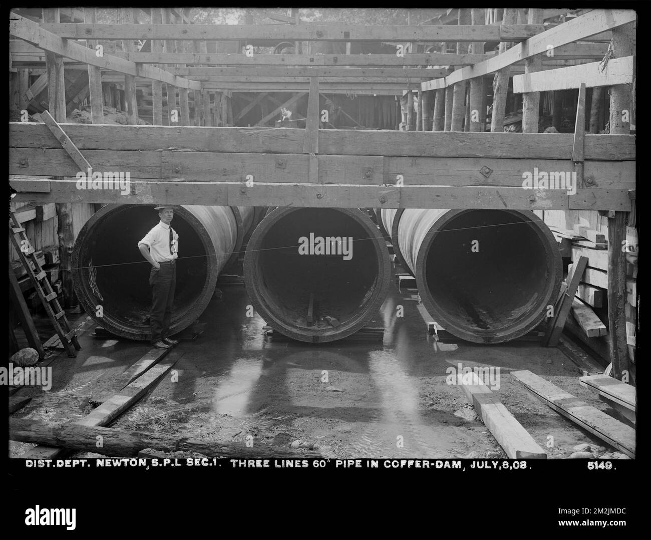 Distribution Department, supply pipe lines, Section 1, three lines 60 ...