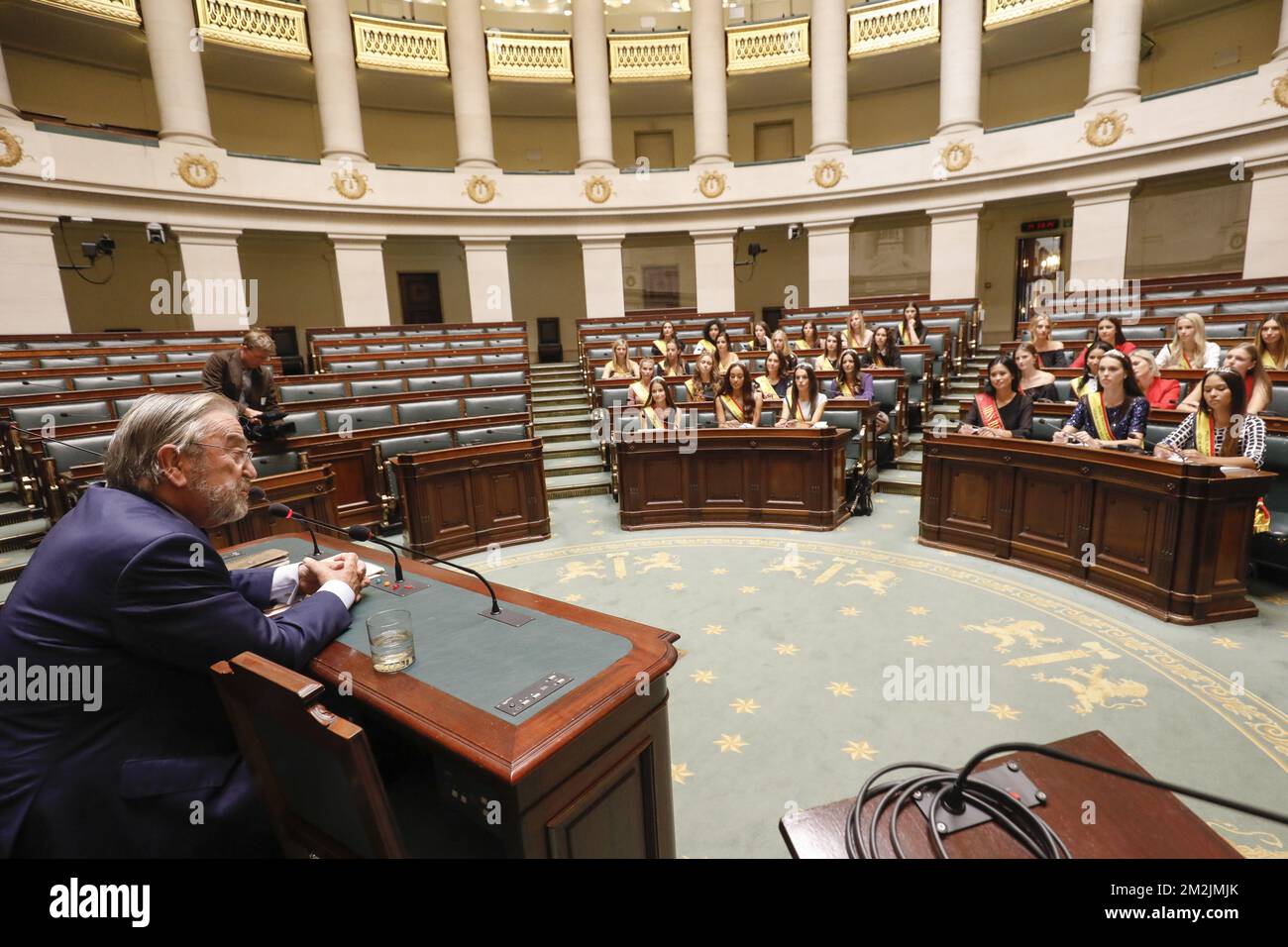 Open Vld's Herman De Croo pictured during a visit to the Federal ...
