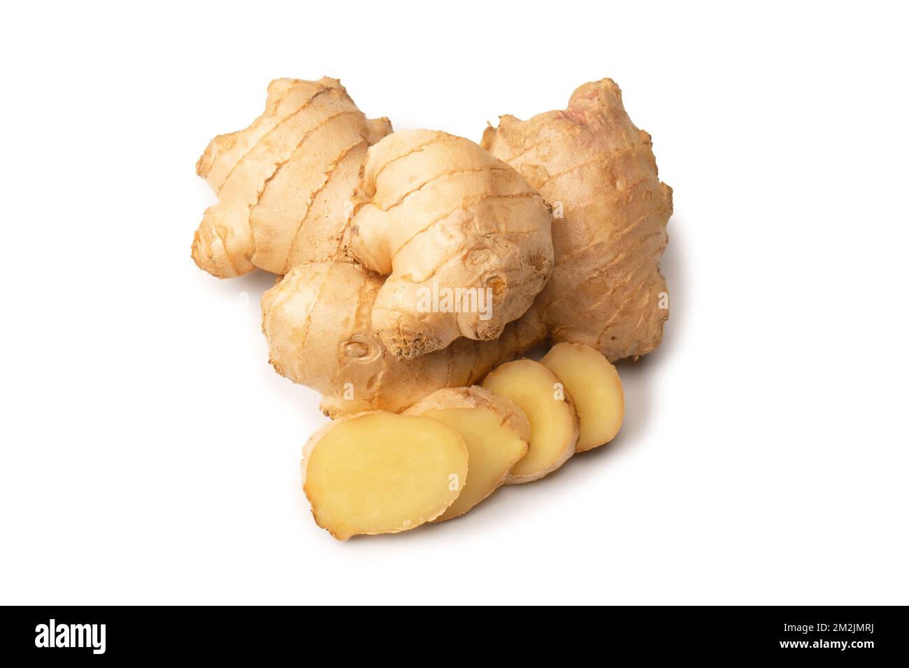 Ginger root isolated on a white background Stock Photo - Alamy