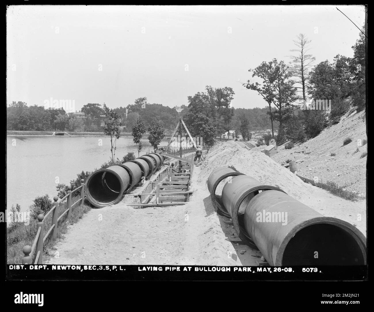 Distribution Department, supply pipe lines, Section 3, laying pipe at ...