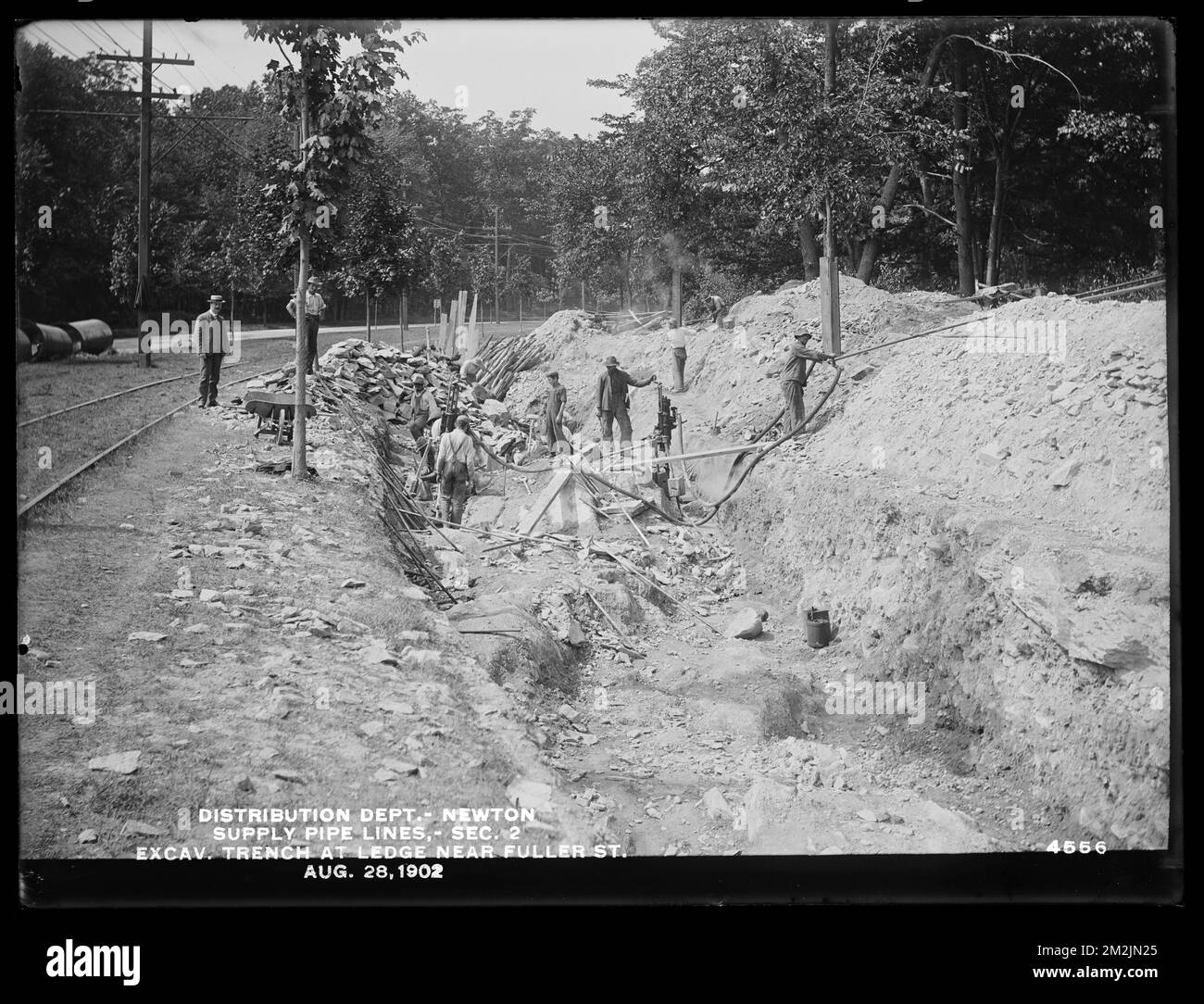 Distribution Department, supply pipe lines, Section 2, excavating ...