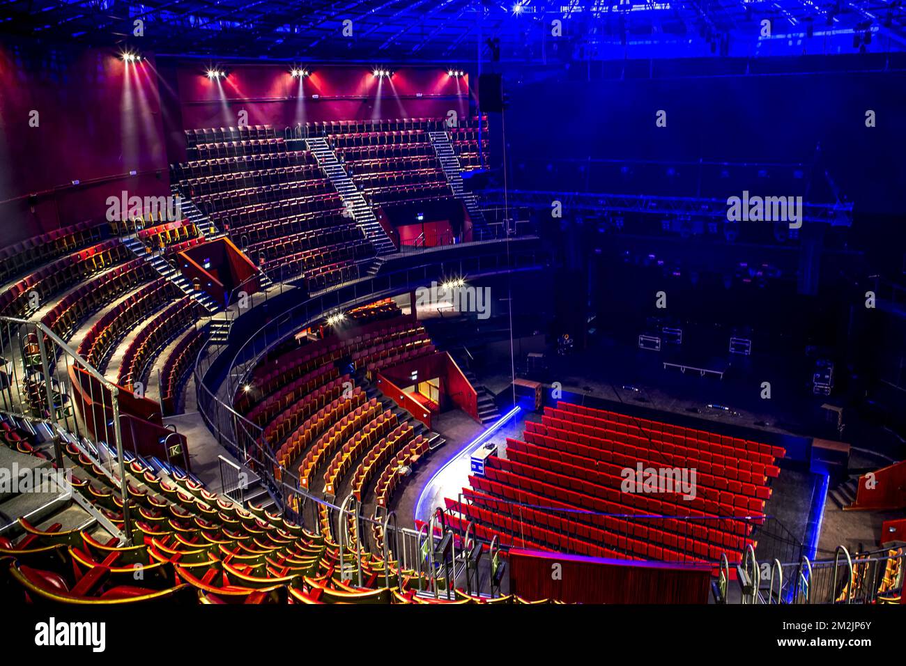 Illustration picture shows the renovated interior of the Cirque Royal ...
