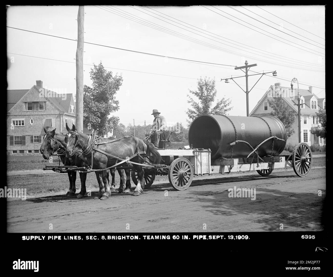 Distribution Department, supply pipe lines, Section 8, teaming 60-inch ...
