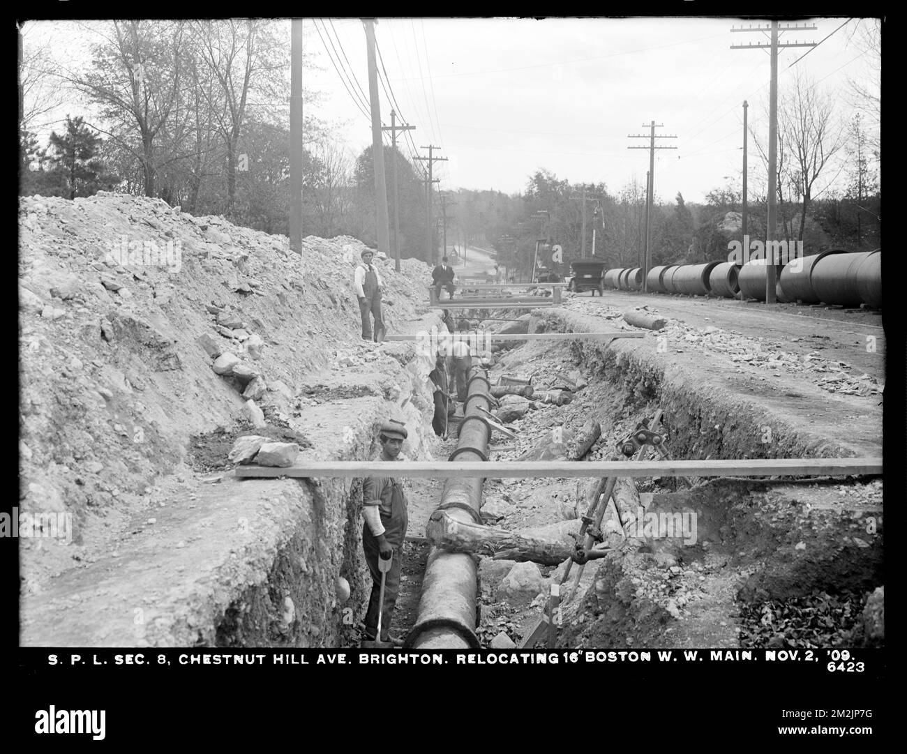 Distribution Department, supply pipe lines, Section 8, Chestnut Hill ...