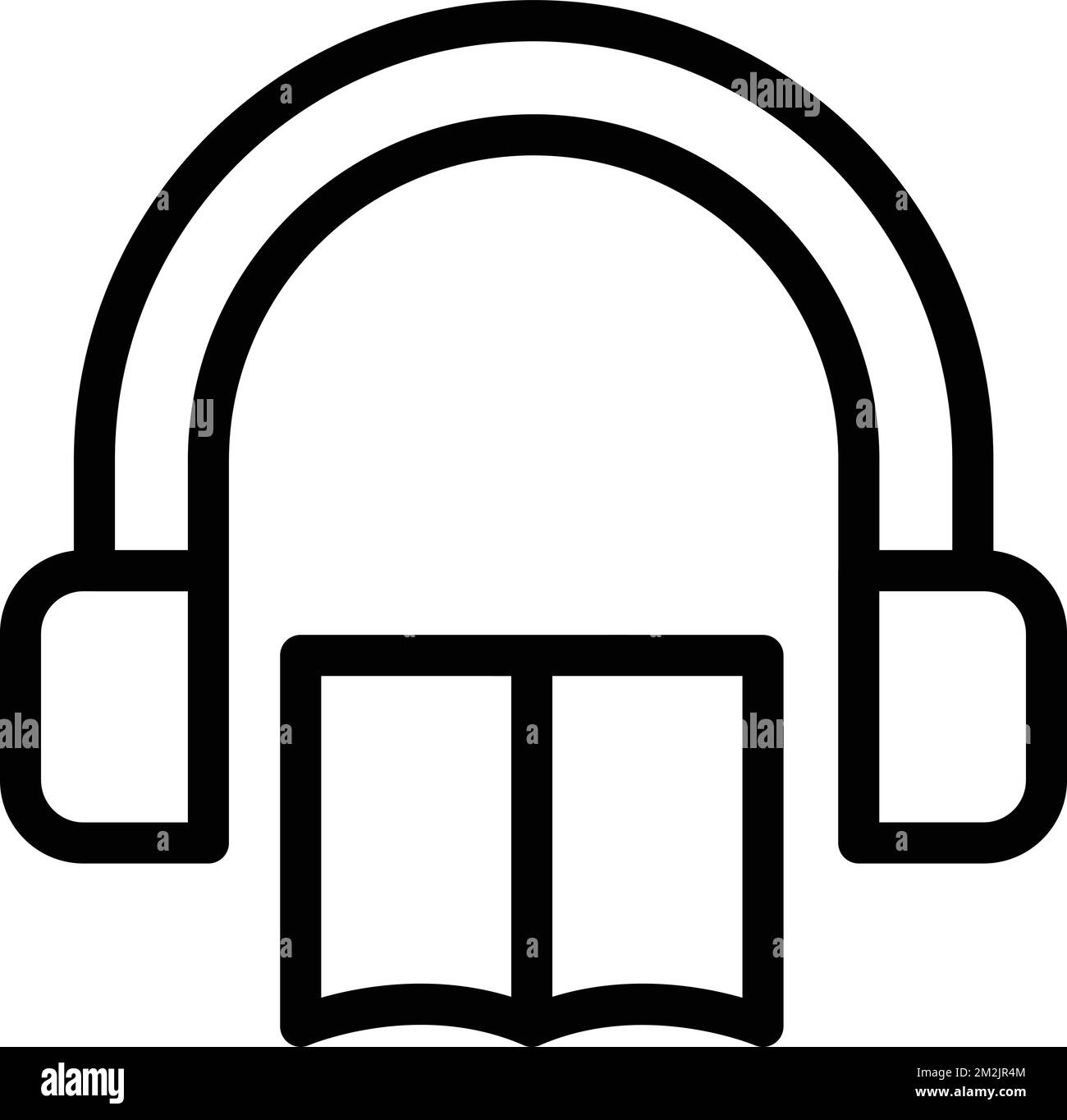 Audio Book Vector Illustration Line Icon Design Stock Vector Image ...