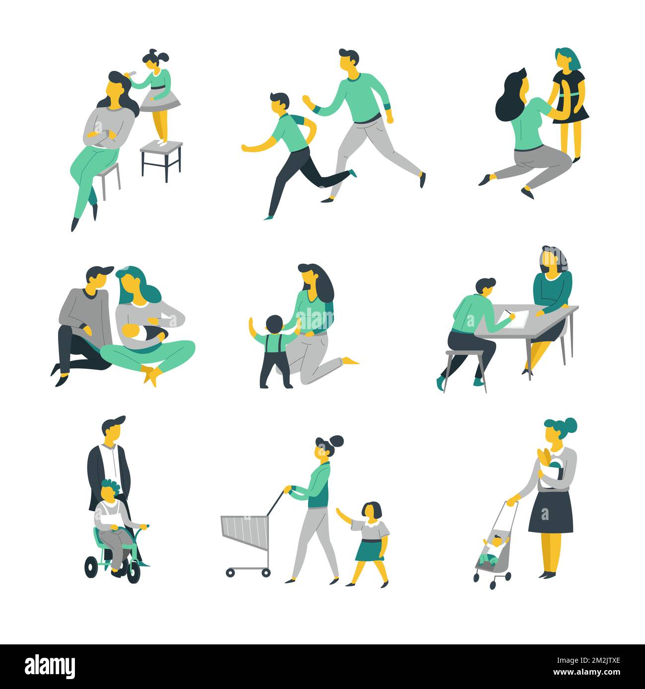 Bringing up father cartoon Stock Vector Images - Alamy