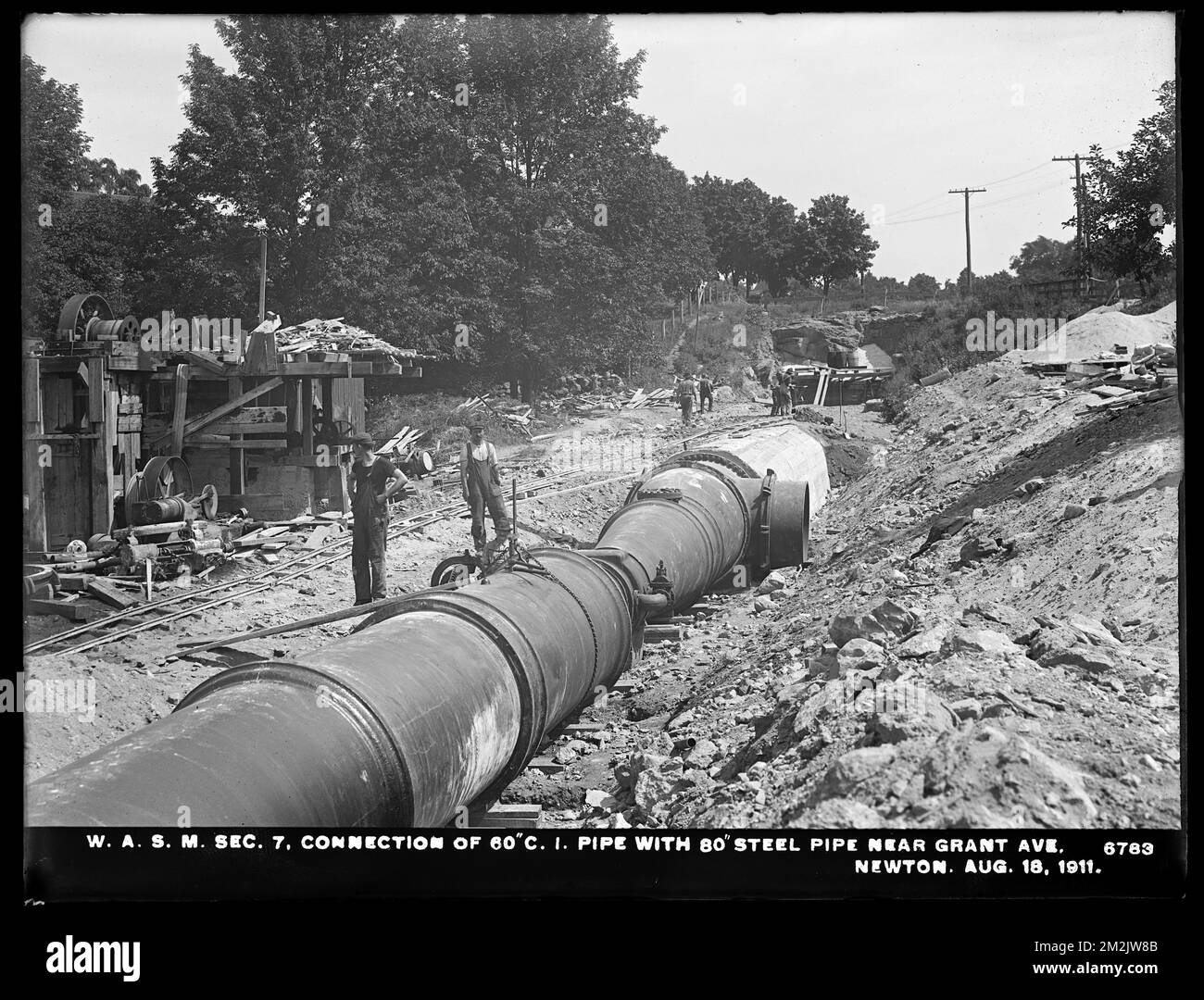 Steel and cast iron construction Black and White Stock Photos & Images ...