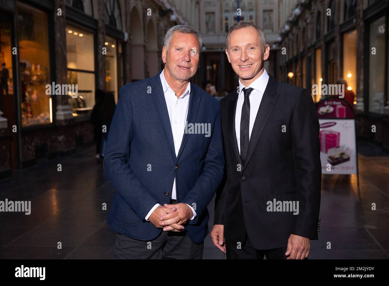 Brussels alderman Alain Courtois and Singer Helmut Lotti aka Helmut ...