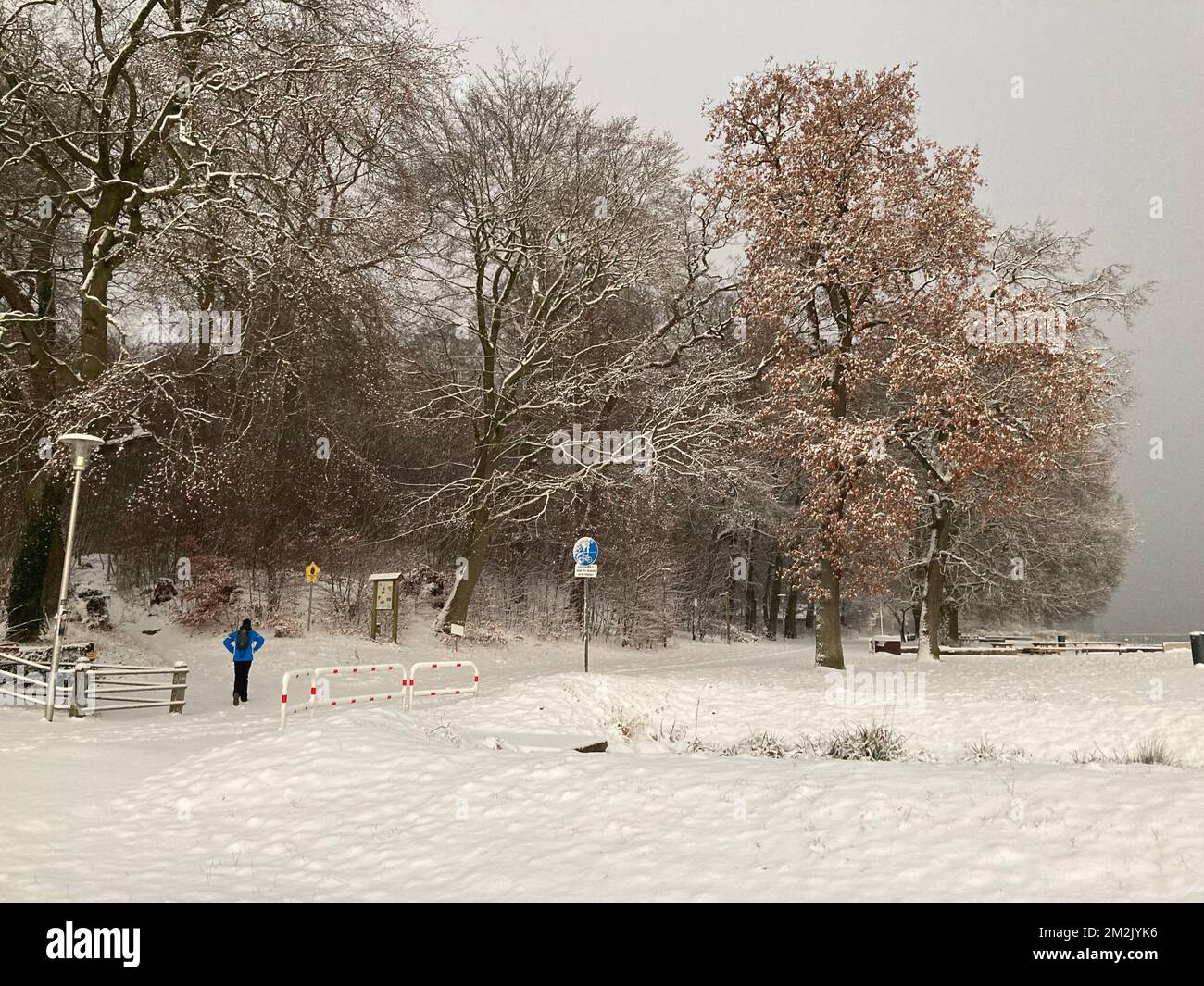 Flensburg, Germany. 14th Dec, 2022. Snow and ice dominate the scene at ...