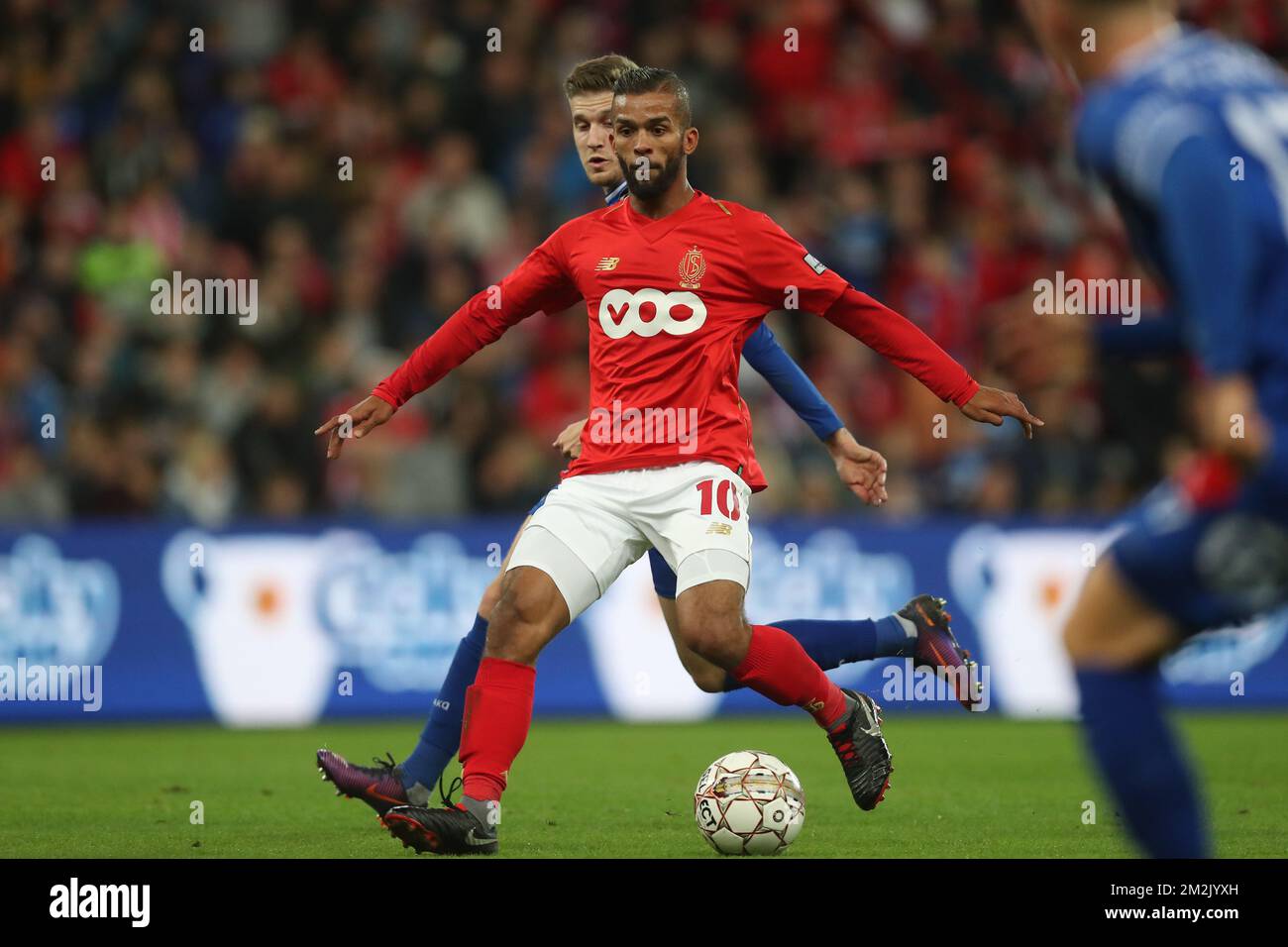 Standard's captain Mehdi Carcela pictured in action during a soccer ...