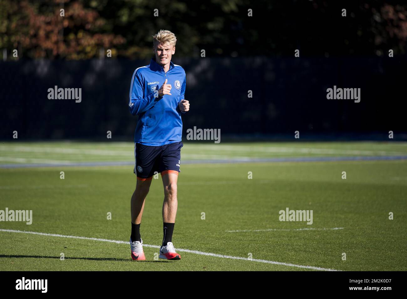 Eric Smith pictured in action during a training session of Belgian ...
