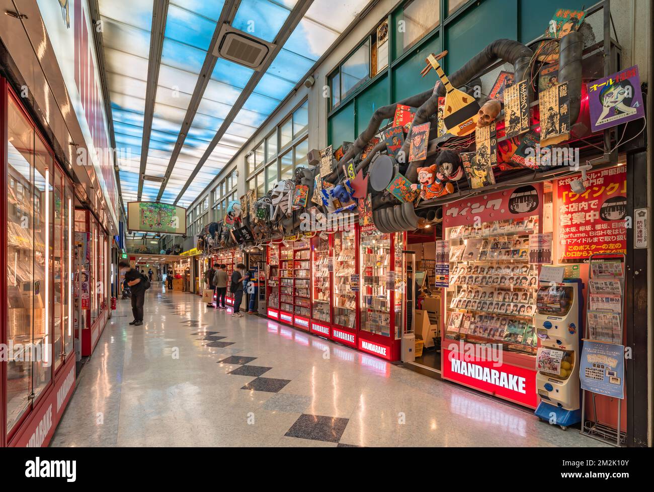 tokyo, japan - august 06 2022: Show windows topped with Japanese ...