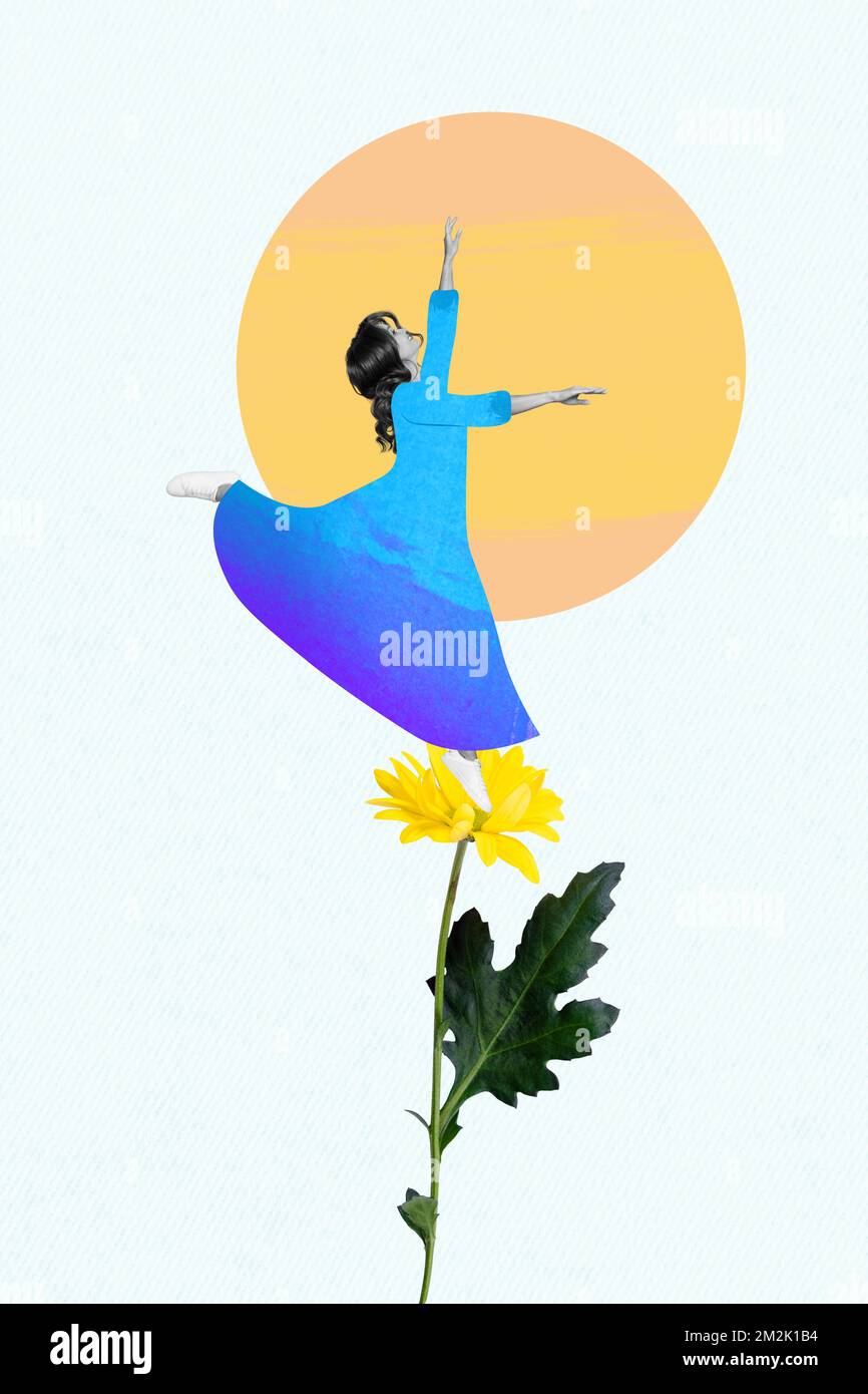 Creative photo 3d collage artwork postcard poster picture of tender ...