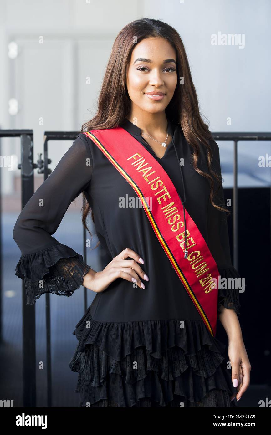 candidate Melissa Ghysels poses for the photographer during the ...