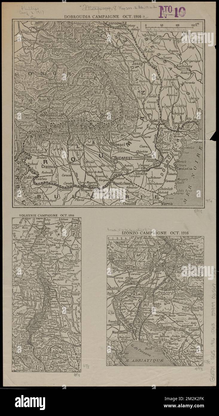 Dobroudja Campaigne, Oct. 1916 : Volhynie Campaigne, Oct. 1916 ; Izonzo ...