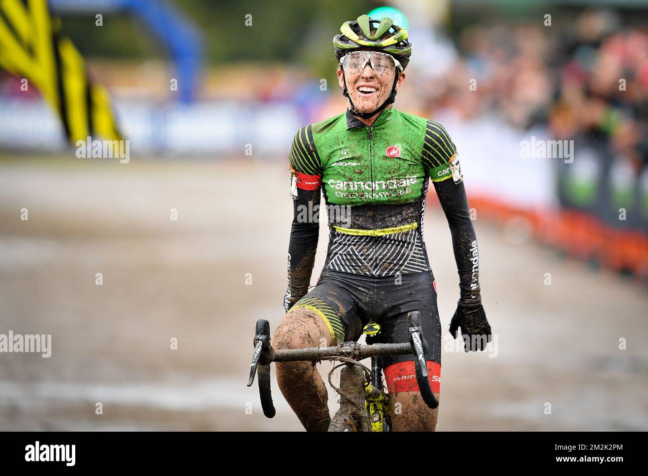 Us Keough Kaitlin celebrates as she crosses the finish line to win the ...