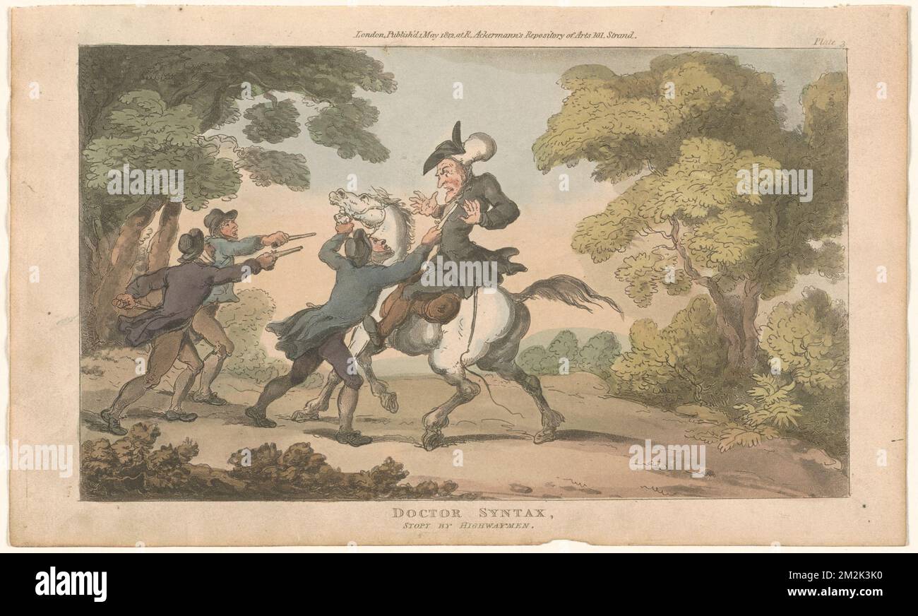 Doctor Syntax, stopt by highwaymen , Horses, Criminals, Robberies ...