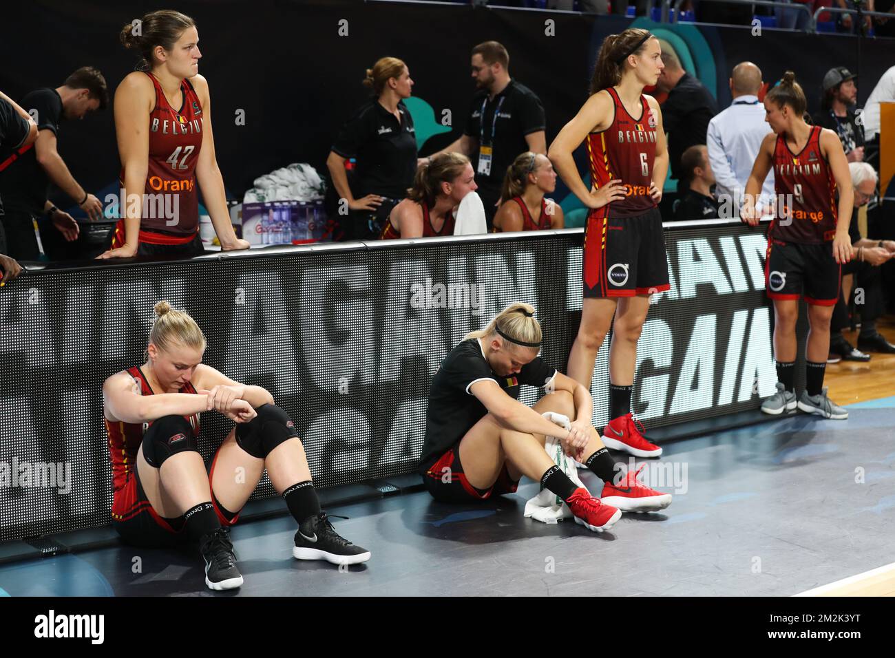 Belgian Cats Hanne Mestdagh and Belgian Cats Julie Vanloo look dejected ...