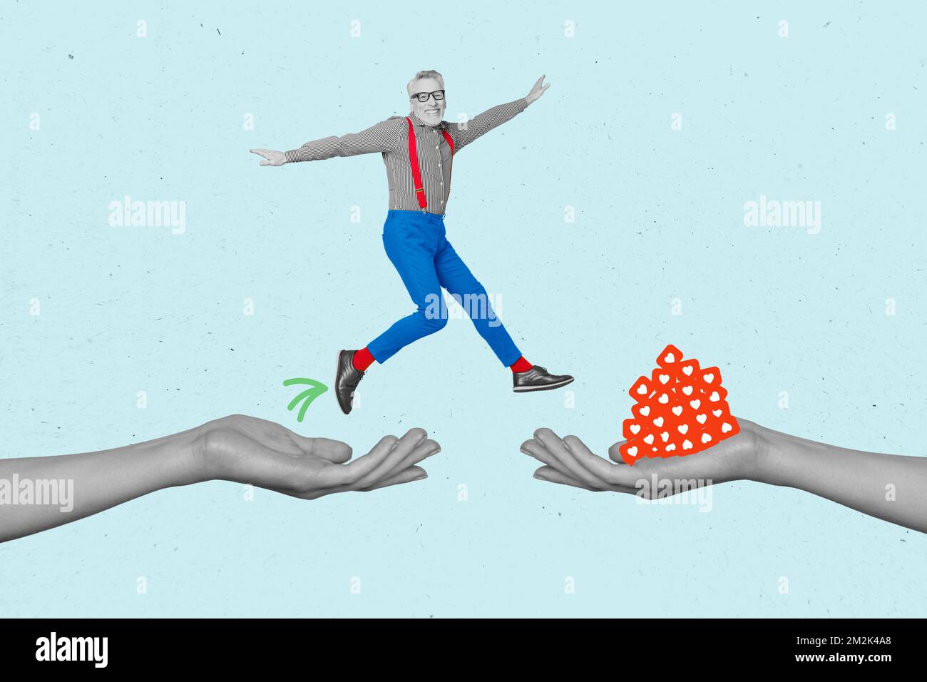 Photo sketch collage graphics artwork picture of funky funny mini guy ...