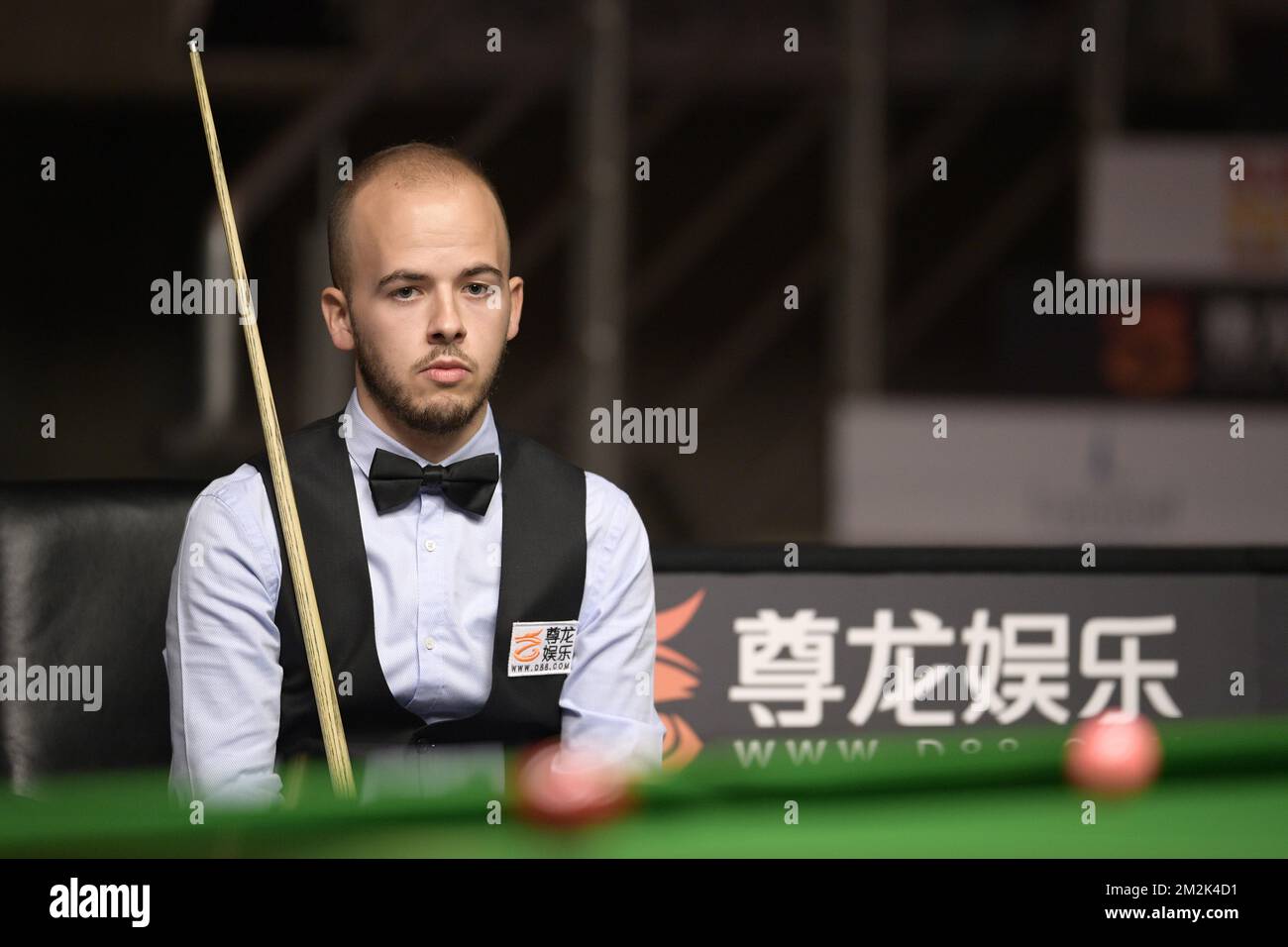 Belgian snooker player Luca Brecel pictured during a snooker game ...