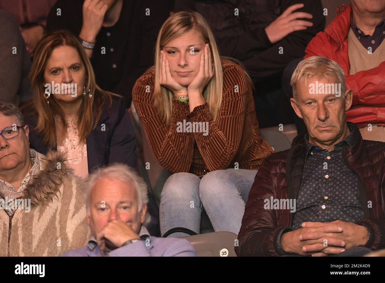 Belgian snooker player Luca Brecel 's girlfriend Gaelle Dept pictured ...