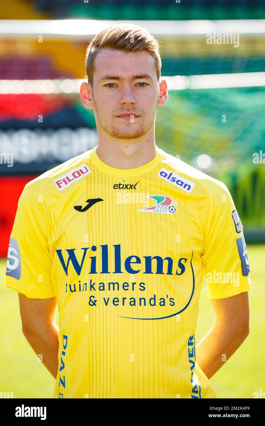 Oostende's Sander Coopman poses for photographer at the 2018-2019 season photo shoot of Belgian ...
