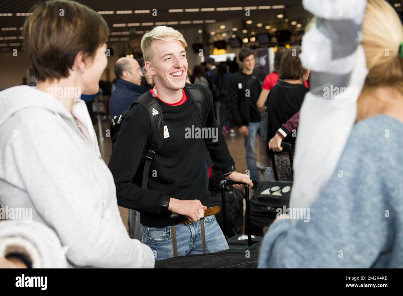 Rik Malcorps pictured during the departure of the athletes ...