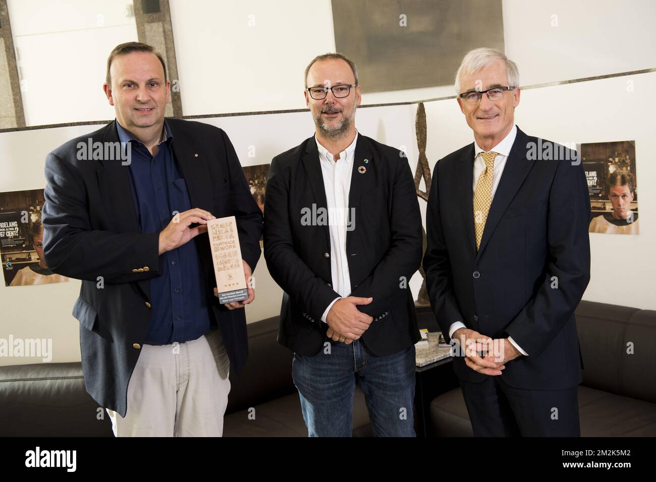 Frank Geets , Nicolas Lambert (directeur Fairtrade) and Flemish ...