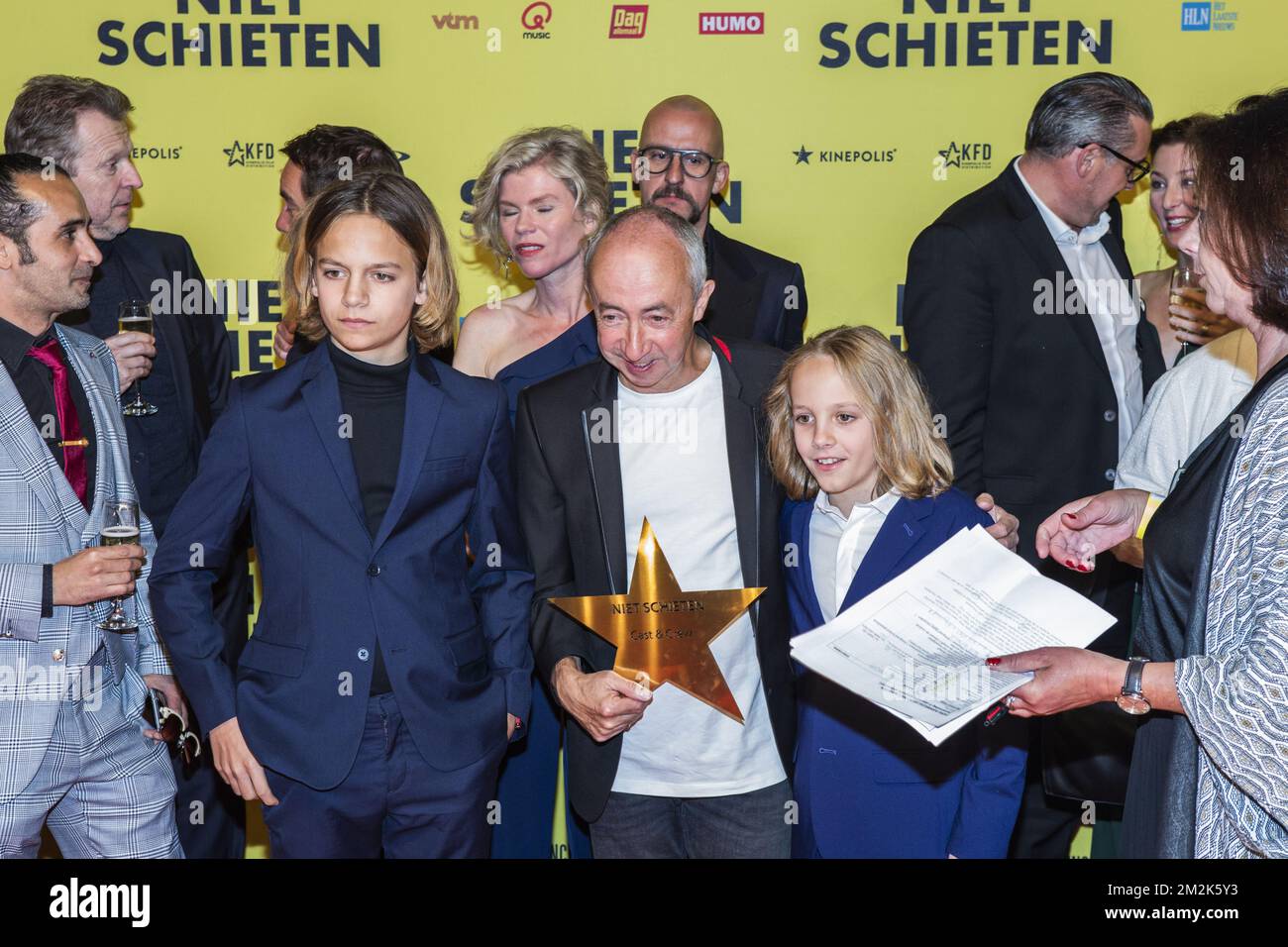 Director Stijn Coninx and the cast pictured at the premiere of the film ...