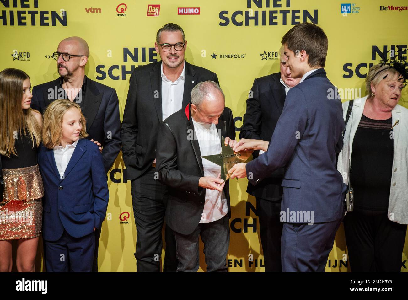 Director Stijn Coninx and the cast pictured at the premiere of the film ...