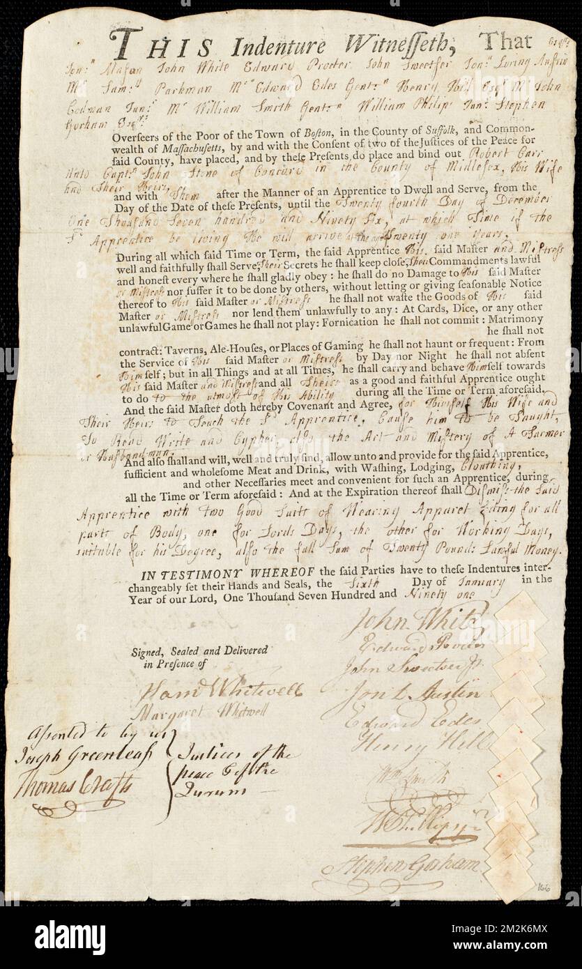 Indentured servants contract hi-res stock photography and images - Alamy