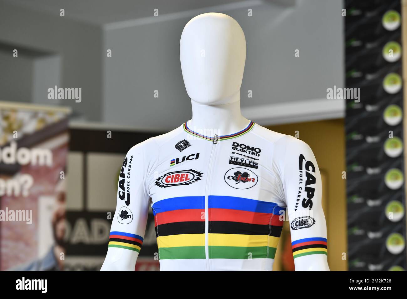 World champion Wout van Aert' new team Cibel-Cebon Offroad Team jersey ...