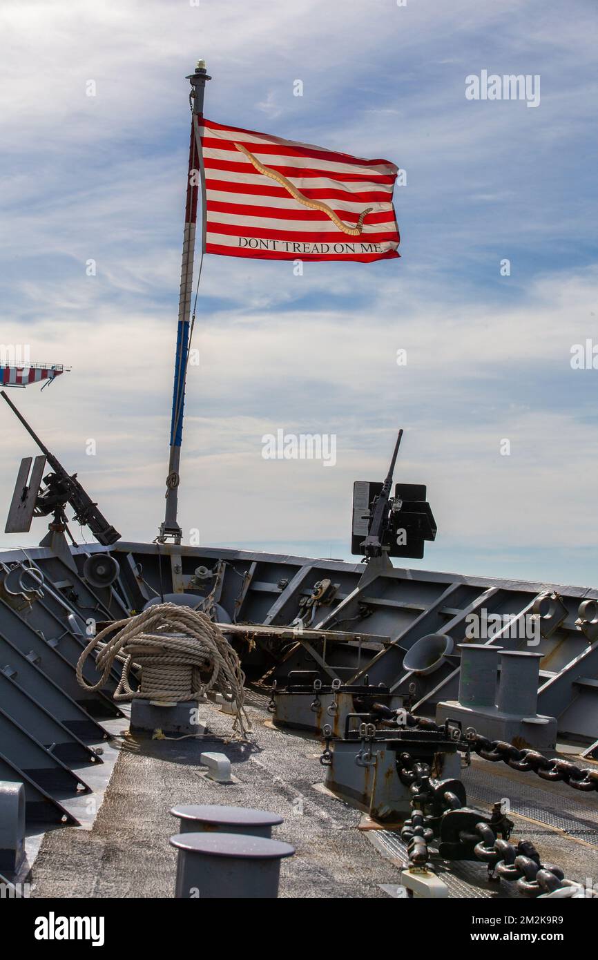 Illustration picture shows the First Navy Jack flag during a visit to ...