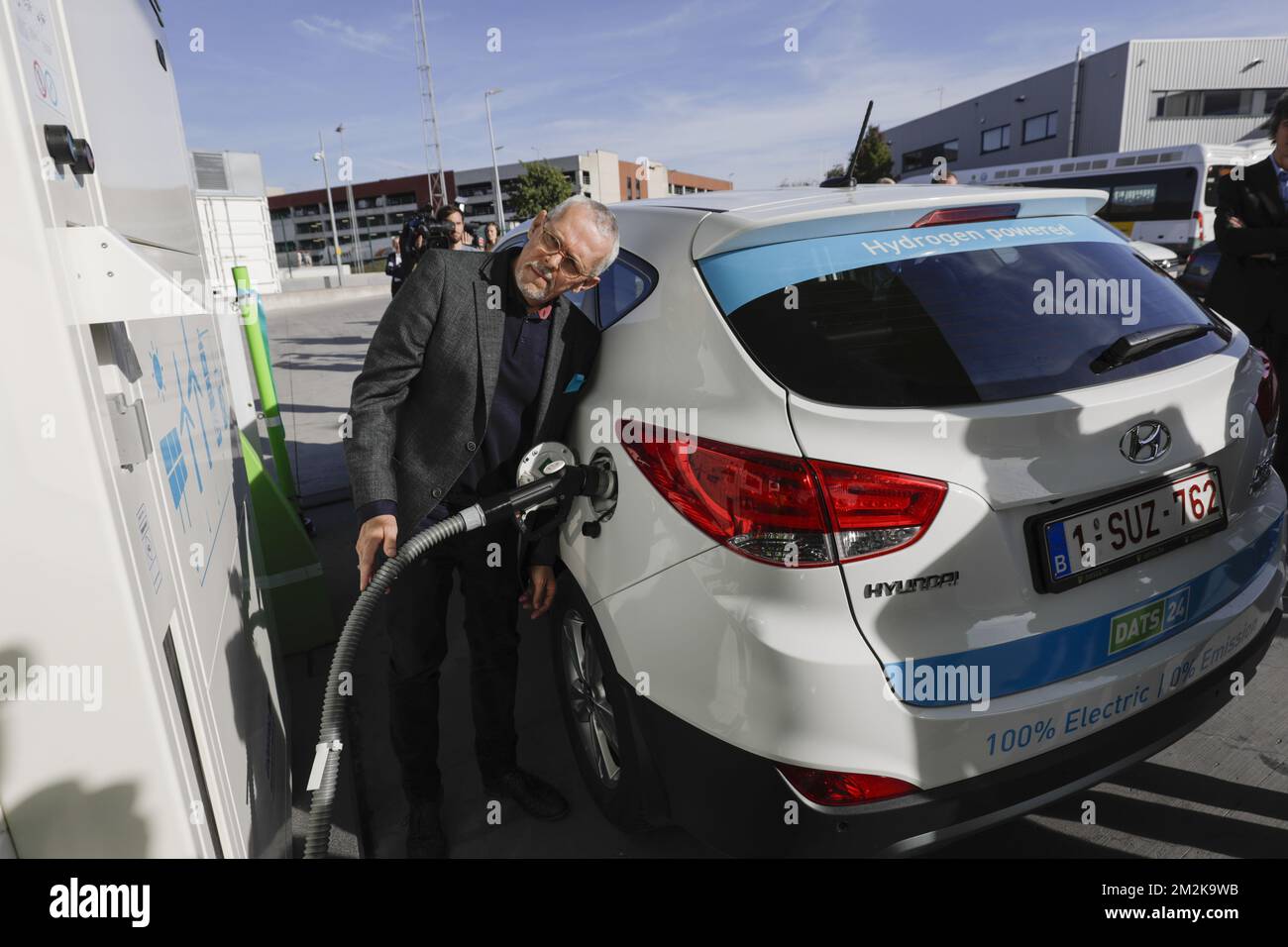 Colruyt Chairman and CEO Jef Colruyt pictured during the inauguration ...