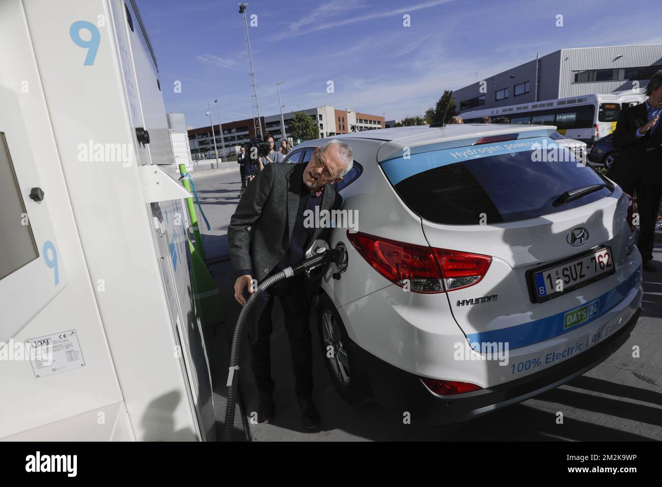 Colruyt Chairman and CEO Jef Colruyt pictured during the inauguration ...