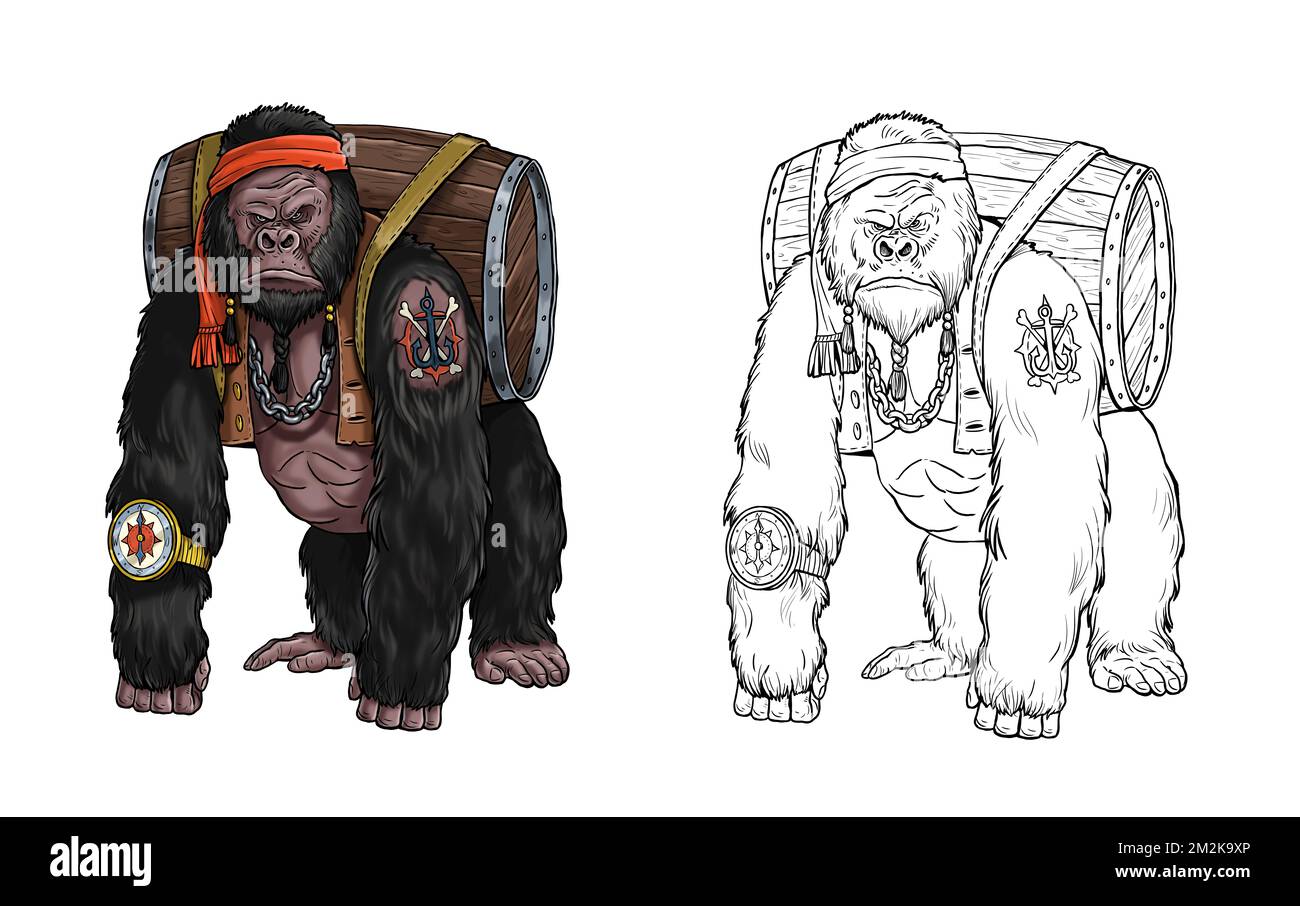 Scary Monkey Coloring Pages [2025]