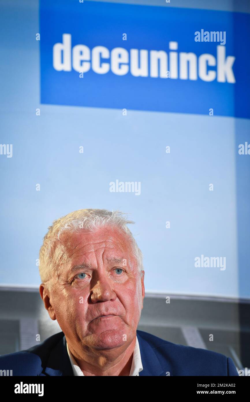 Quick-Step Floors CEO Patrick Lefevere pictured during a press ...