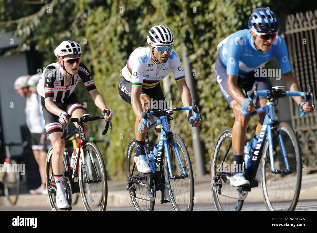 Spanish Alejandro Valverde of Movistar Team in action during the 98th ...