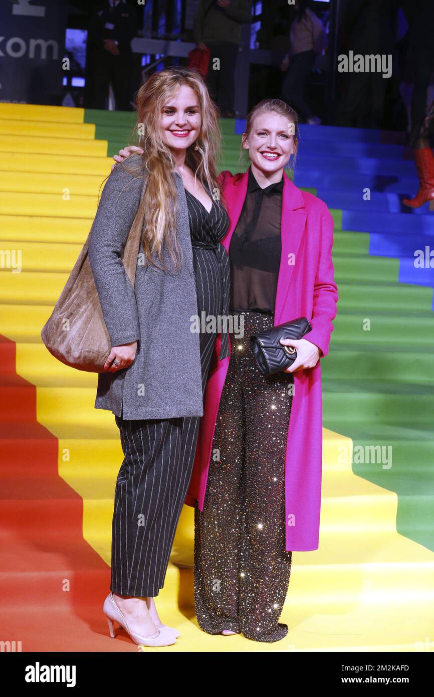 Fleur van Groningen and actress Charlotte Vandermeersch pictured during ...