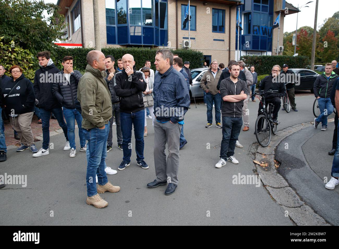 Club's supporters pictured ahead of a training session of Belgian ...