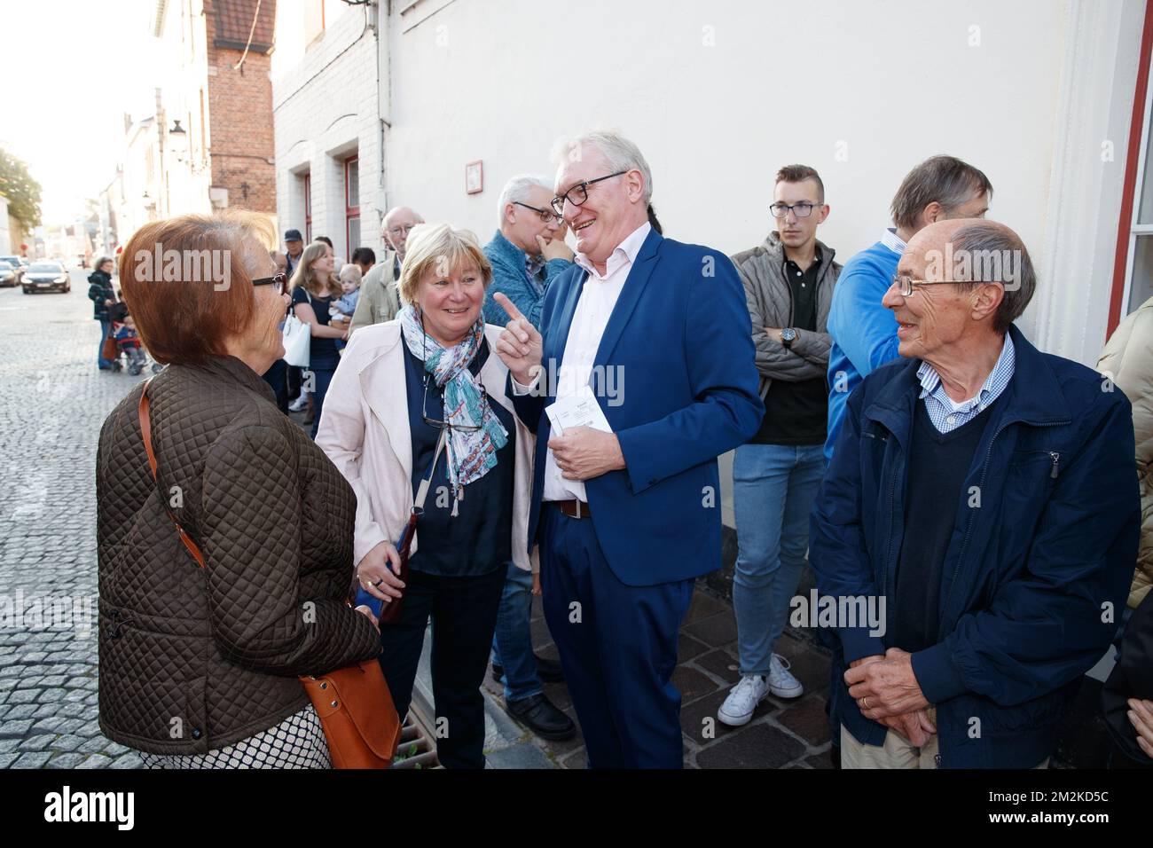 Illustration picture shows Pol Van Den Driessche (C) and his wife ...