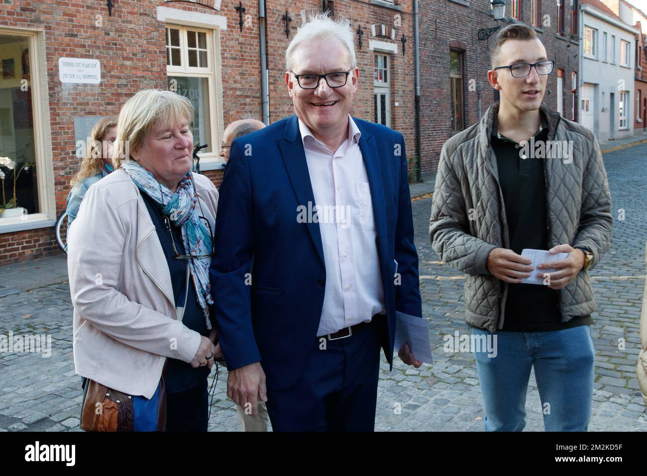 Pol Van Den Driessche and his wife Katrien Van Damme cast their vote at ...