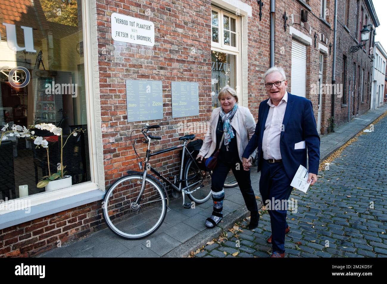 Pol Van Den Driessche and his wife Katrien Van Damme cast their vote at ...