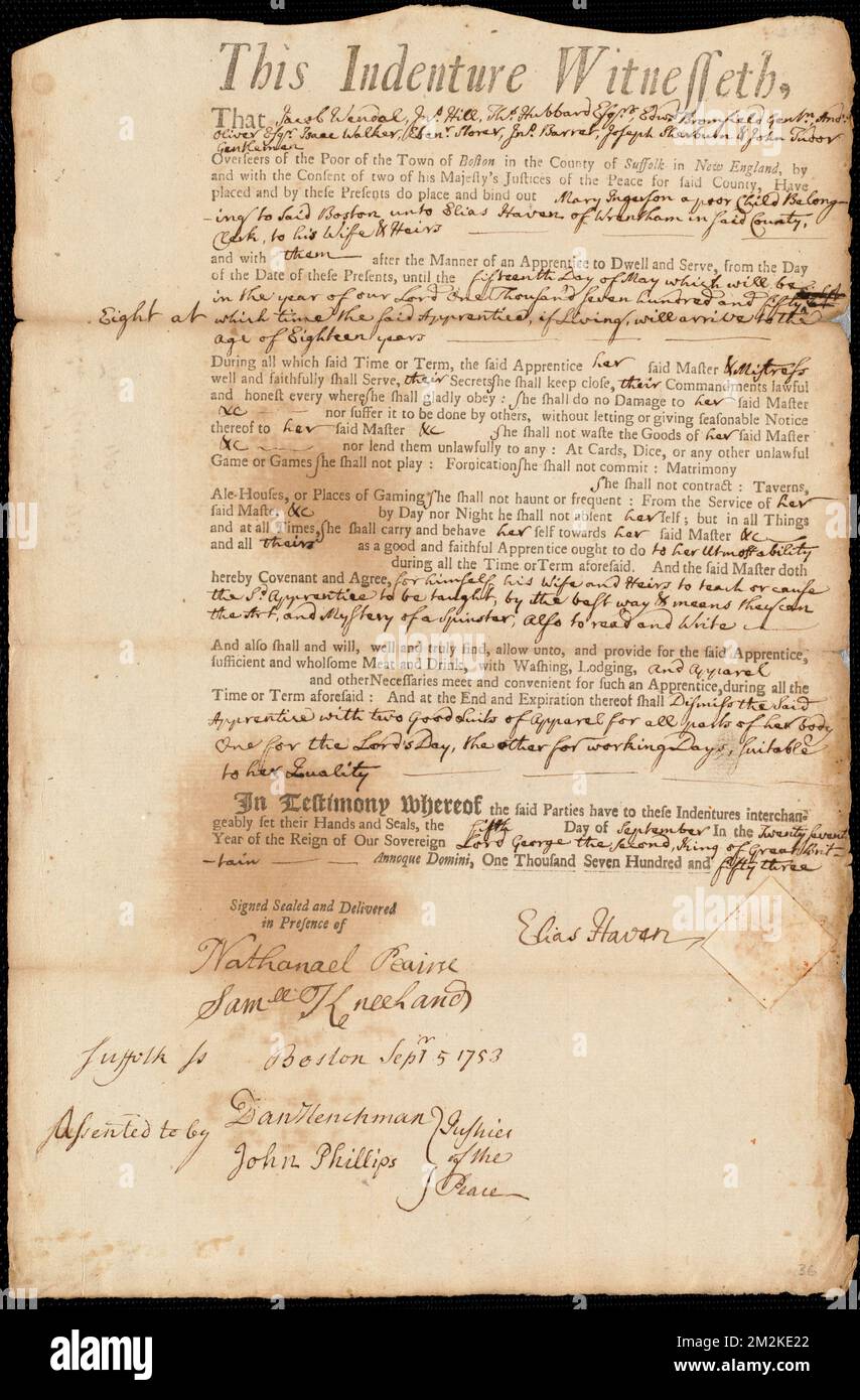 Indenture servant hi-res stock photography and images - Alamy